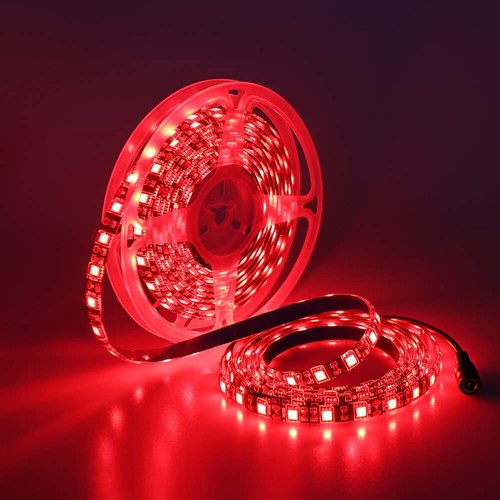 YUNBO Ruban LED Rouge Noir PCB 12V SMD 5050 300 LEDs 5M Flexible IP65 ...