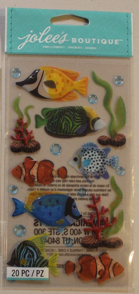 New Jolees scrapbook stickers ocean animals crabs starfish tropical ...