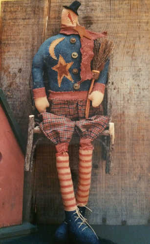 PATTERN - Primitive MOON & STARS SNOWMAN DOLL 19" - The Country ...