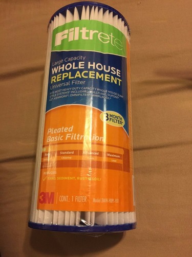 Filtrete Whole House Replacement Pleated Sediment Universal Filter 3WH ...