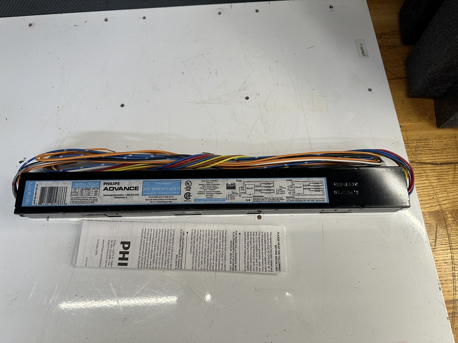 Philips Advance F54T5/HO 4 Lamp T5 Ballast (ICN4S5490C2LSG) for sale ...