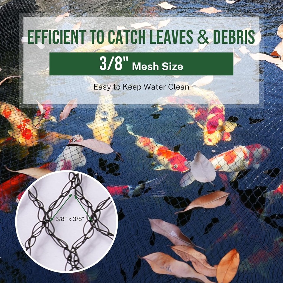 Pond Netting for Leaves Leaf Net Cover Pond Net with Small Fine Mesh ...