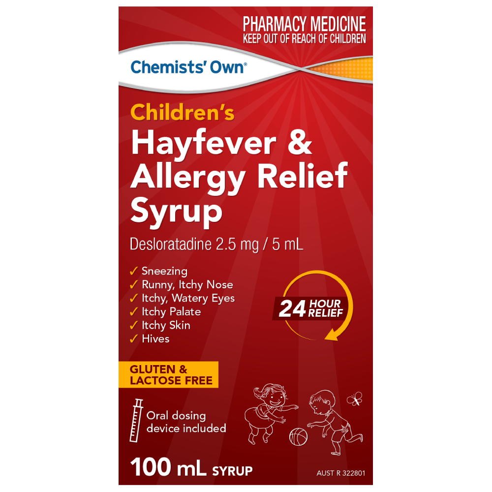 Chemists' Own Children's Hayfever & Allergy Relief Syrup 100mL Itchy ...