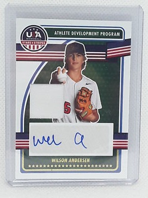 Wilson Andersen 2023 USA Baseball Stars & Stripes - Relic AUTO - | eBay