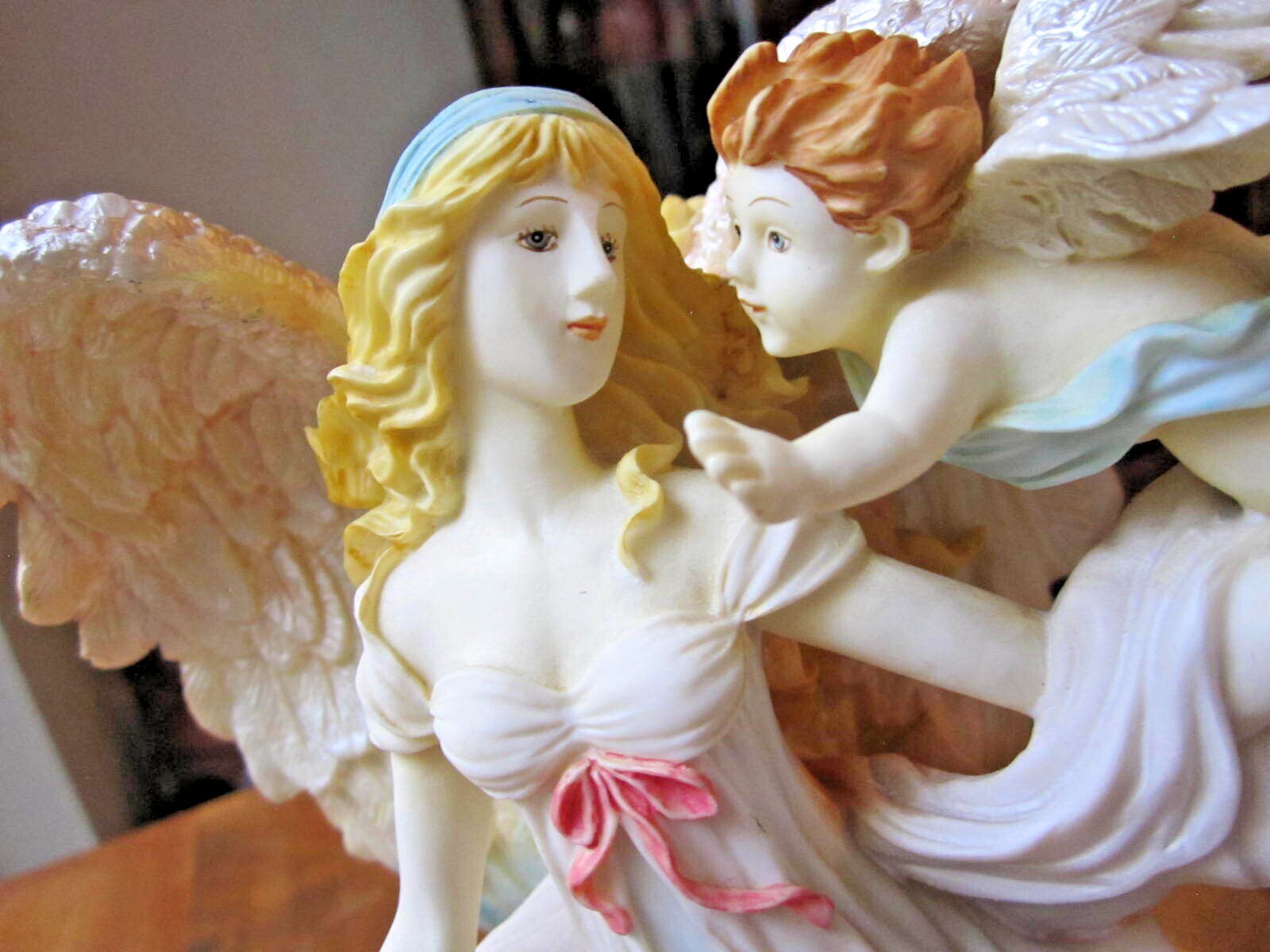 La Verone Collection Cast Resin Guardian Angel with Cherub Figurine | eBay