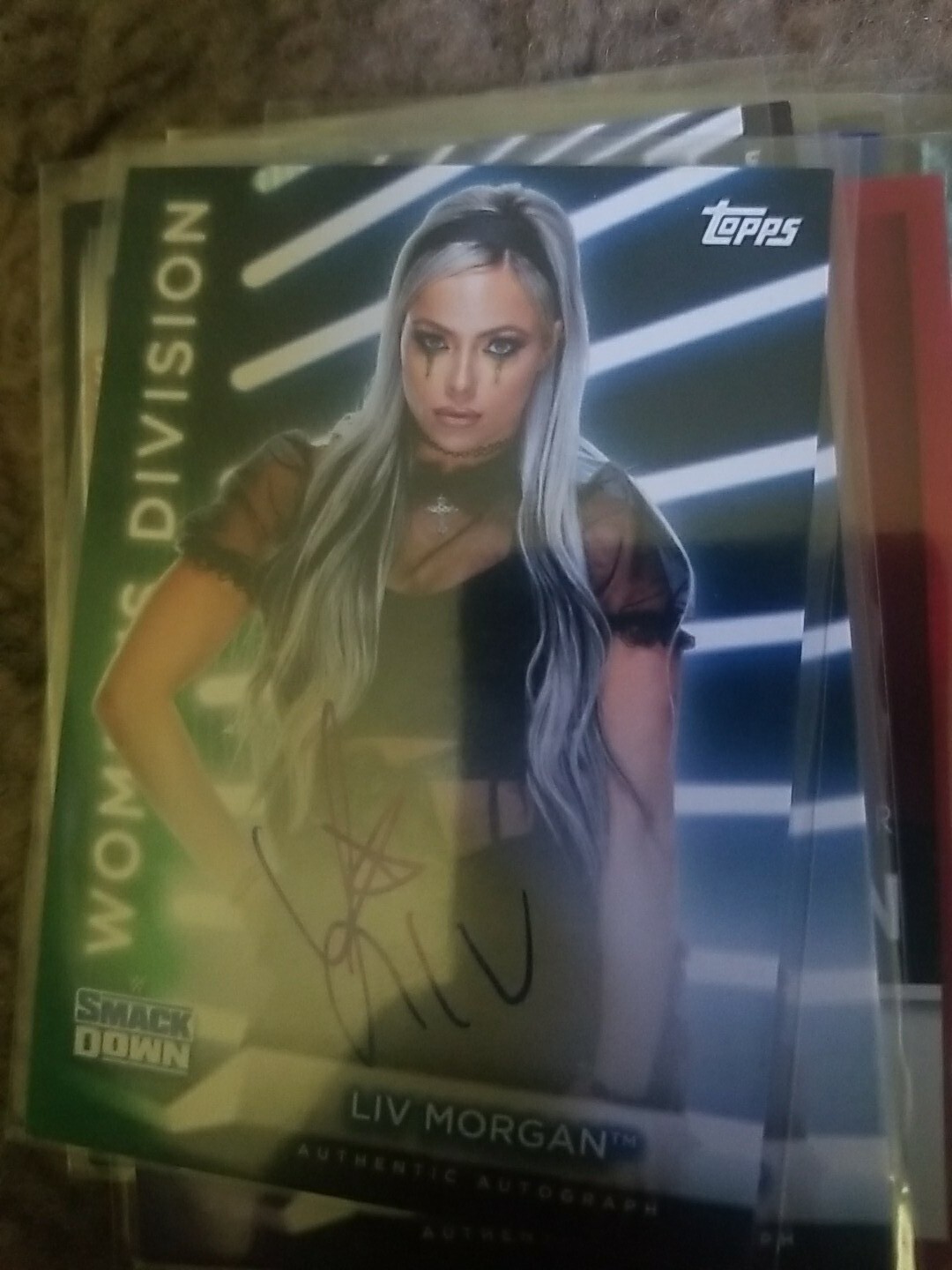 2021 Topps WWE Women's Division - Roster Autographs Green #A-LM Liv ...
