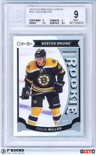 POP 1 Colin Miller RC BGS 9: 2015-16 O-Pee-Chee Rookie Card Gisto | eBay