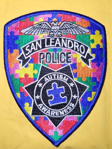 San Leandro (CA) Police SLPD Autism Awareness Colorful Puzzle Iron on ...