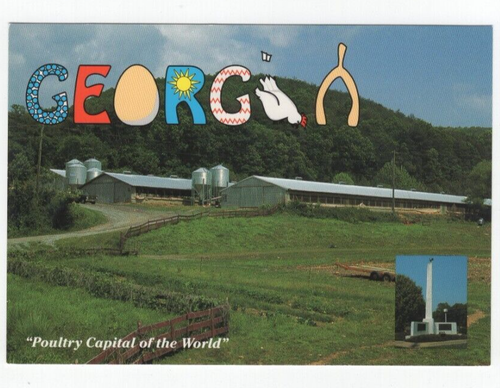 Postcard Georgia GA Farm Scene Poultry Capital of the World Unposted ...