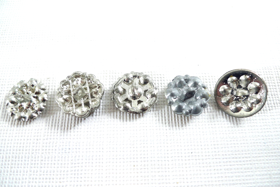 5 Vintage Rhinestone Buttons 5/8" Shank End Crafts Sewing | eBay