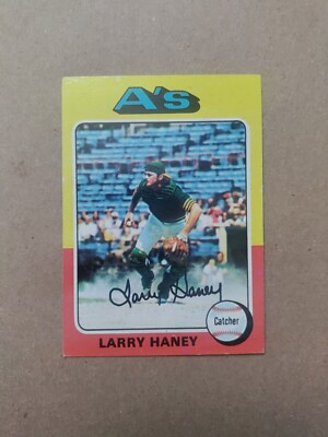 1975 TOPPS BASEBALL SET 626 LARRY HANEY OAKLAND ATHLETICS A'S NM free ...