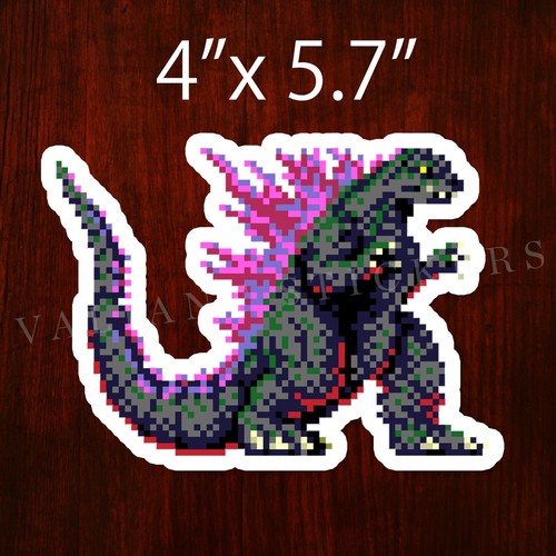 Godzilla Pixelated JDM Vinyl Sticker Bumper Decal Car Decal | eBay