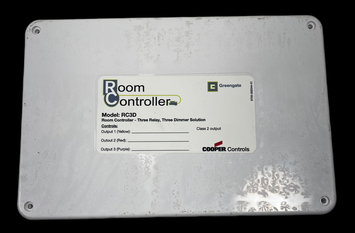 Green Gate Room Controller Cooper Lighting Controls RC3D NOS New ...