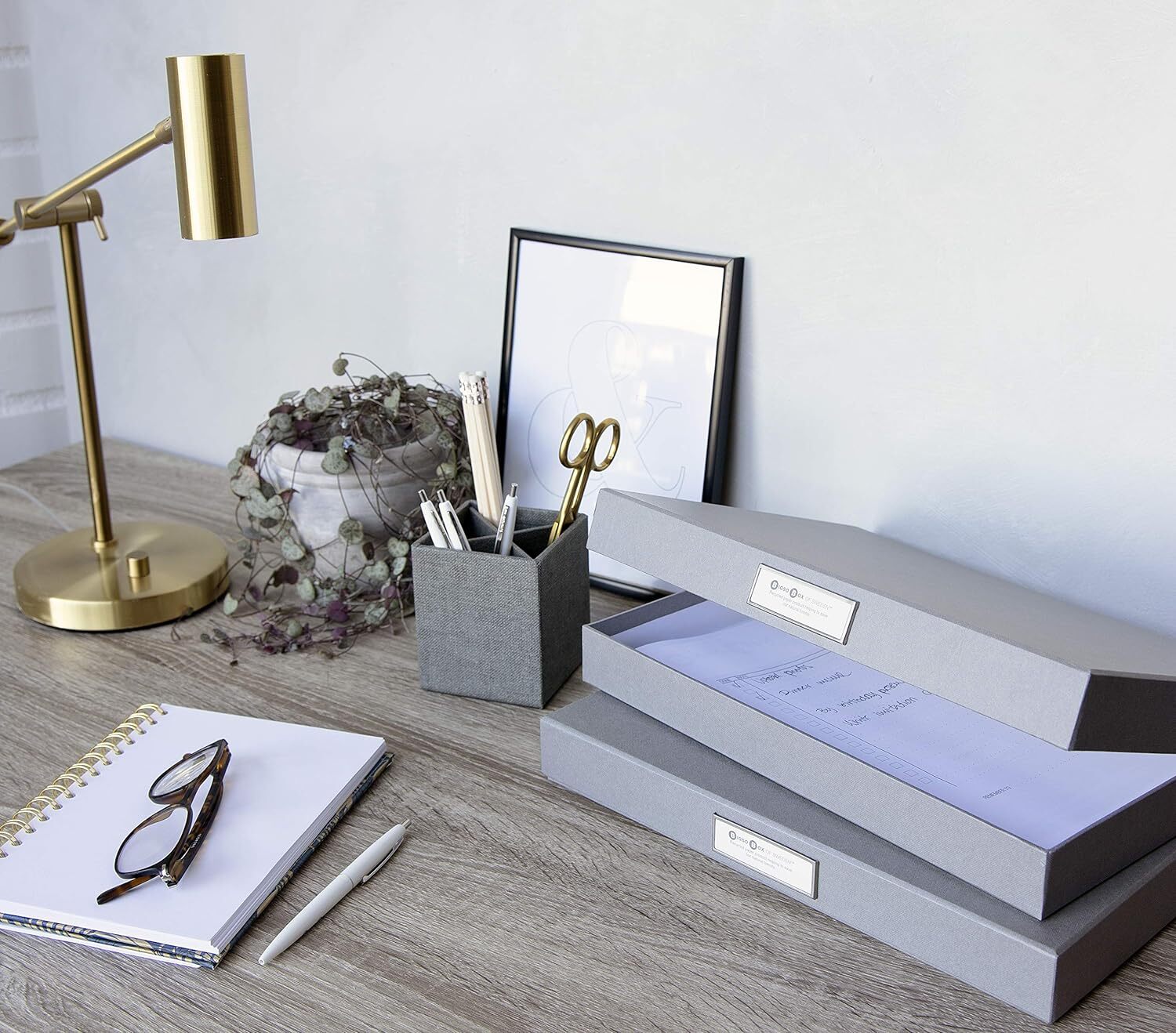 Bigso Sven Fiberboard Classic Hinged Document Box | File Organizer ...