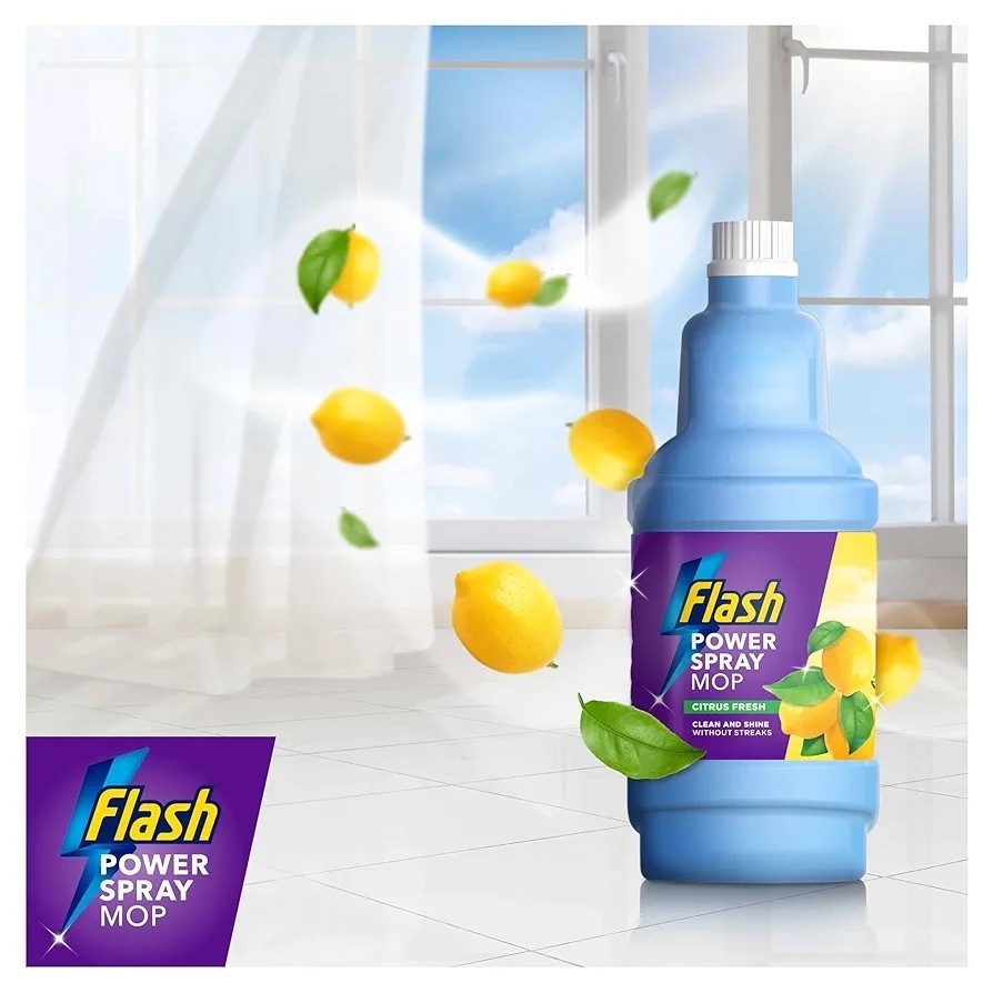 Flash Power Spray Mop Floor Cleaner Multi-Surface Cleaning Liquid ...