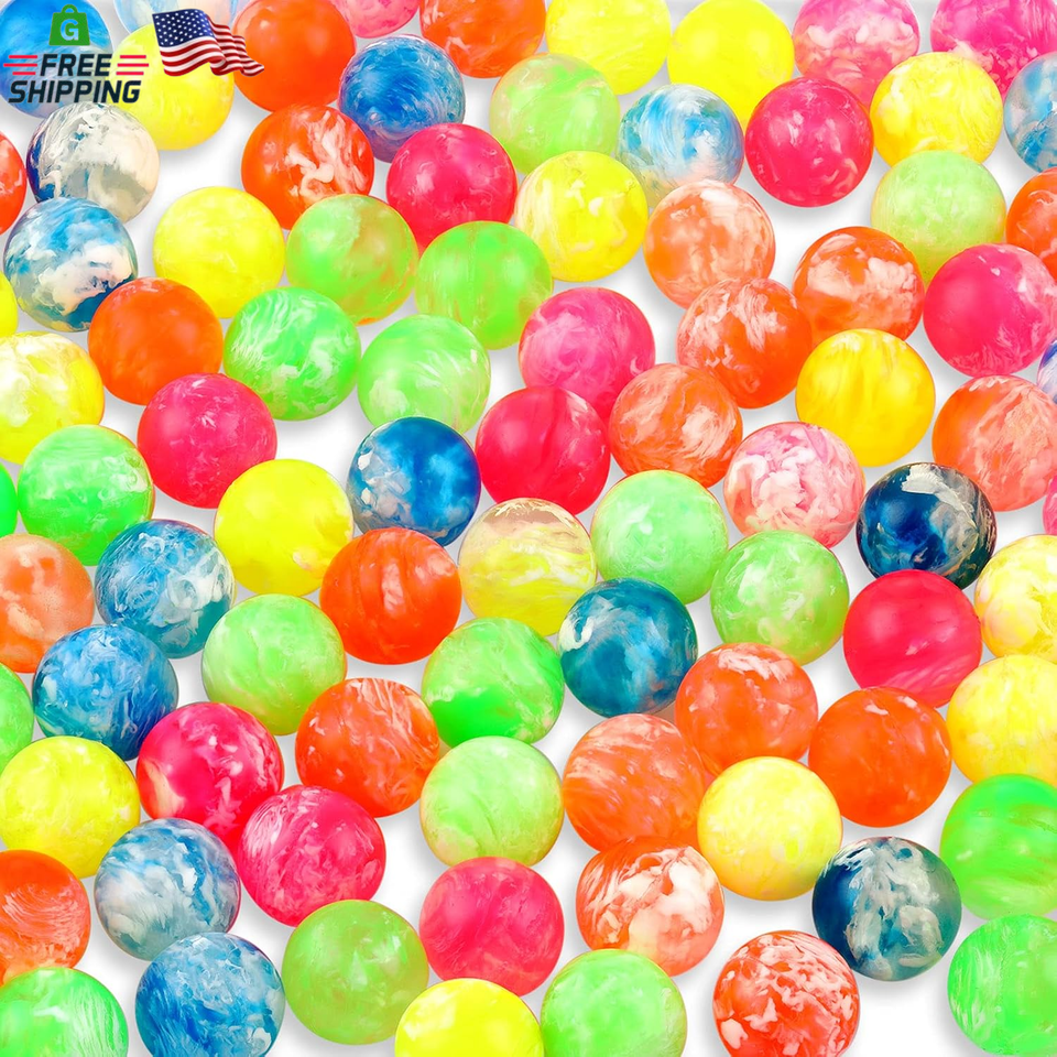 Sumind 100 Pcs Kids Small Bouncy Balls in Bulk Rubber High Bouncing ...