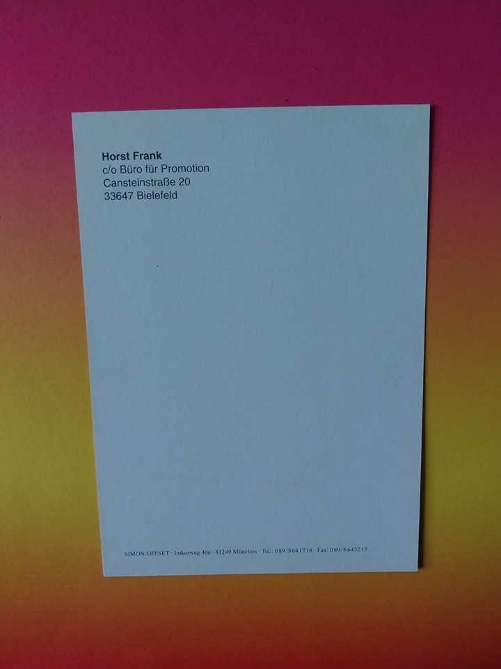 HORST FRANK (verstorben), Autogrammkarte, Original Signiert, 14,5 x 10 ...