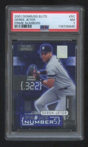 2001 DONRUSS ELITE DEREK JETER PRIME NUMBERS #ED 01/02 RARER THAN PMG ...