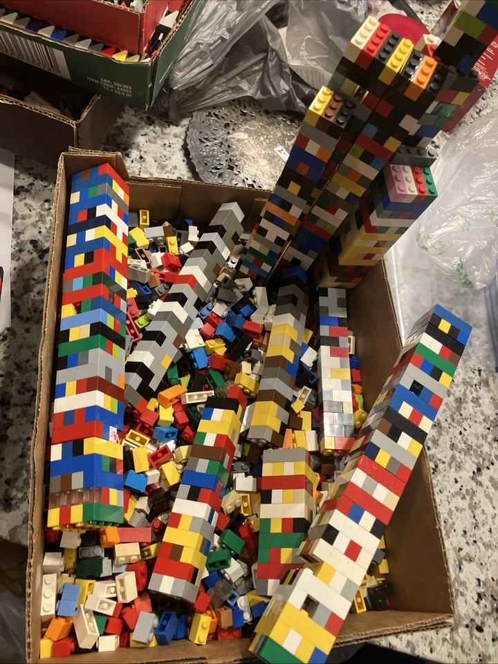 LEGO 6+ lbs Pounds Random 1x Multi-Color Building Blocks Bricks Bulk ...