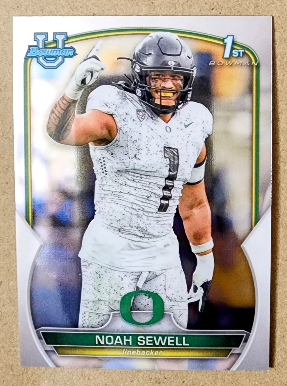 2022 Topps Bowman University U Chrome #57 Noah Sewell Oregon 1st Rookie ...