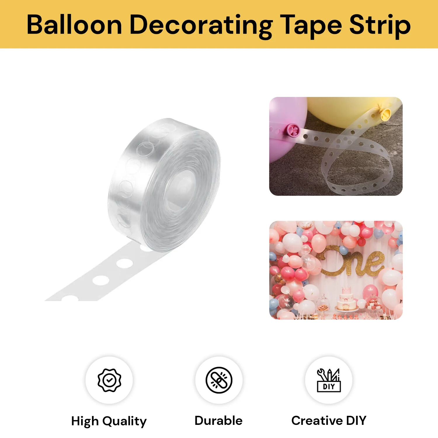 5M Balloon Decorate Strip Arch Garland Connect Chain DIY Tape Party Bar ...