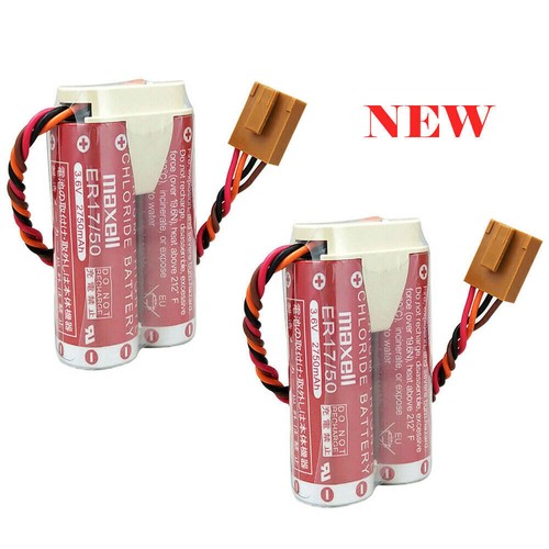 2x Maxell ER17/50 Battery Pack 3.6V for Robot Battery with Plug 2750mAh ...