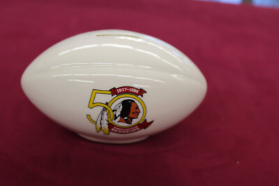 Washington Redskins 50th Year Ceramic Bank W stopper 1937-1986 Football ...