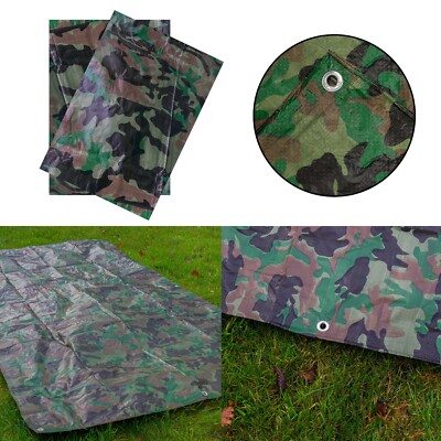 Tarpaulin Waterproof Heavy Duty Camouflage Camo Army Tarp Ground Sheet ...