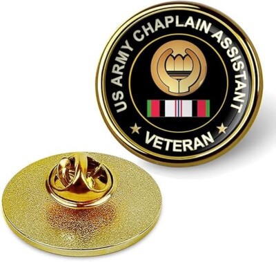 US Army Chaplain Assistant Veteran Tie Suit Shirt Lapel Pin - Gold | eBay