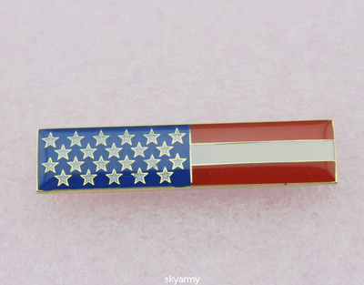 AMERICAN FLAG ENAMEL CITATION BAR PIN UNITED STATES UNIFORM FLAG BADGE ...