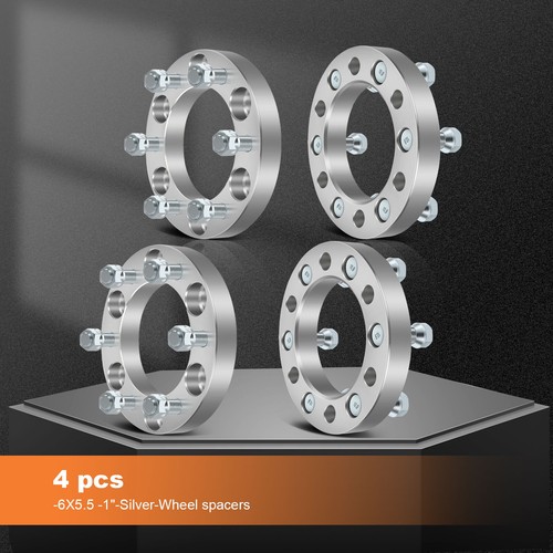 4X 1" 25mm Wheel Spacers 6x5.5 14x1.5 For Chevrolet Tahoe Silverado ...