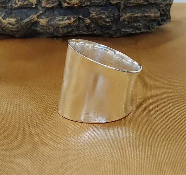 925 Sterling Silver Wide Band & Statement Handmade Silver Ring For men ...
