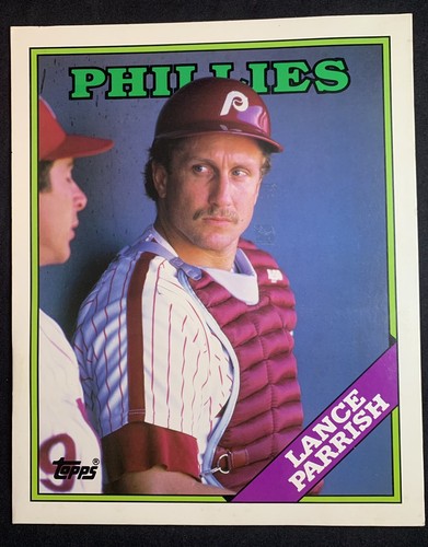 Vintage 1988 Topps Lance Parrish Philadelphia Phillies Paper Pocket ...