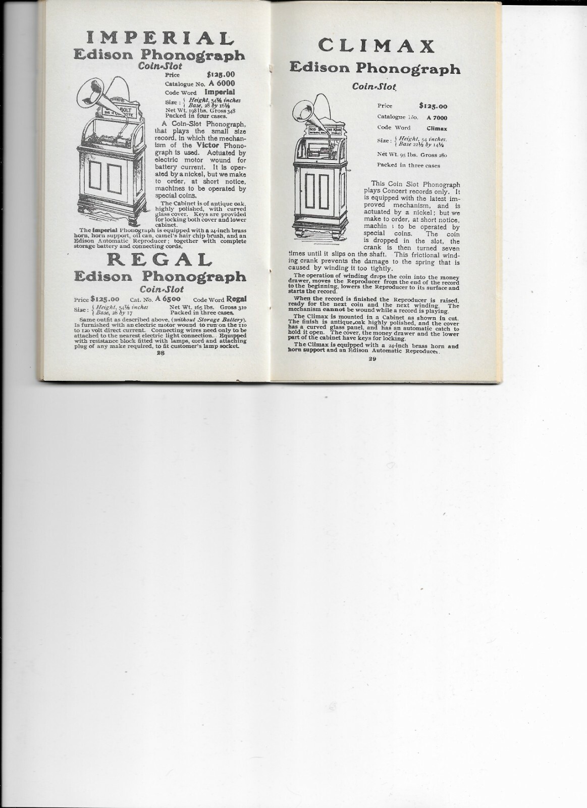 EDISON PHONOGRAPH-THE ACME OF REALISM- 1956 REPRINT OF 1901 BROCHURE | eBay