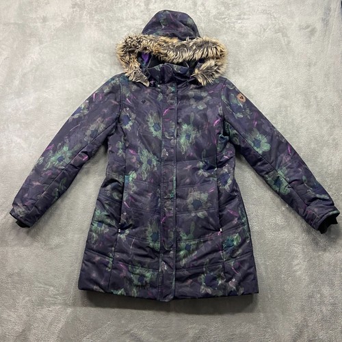 Obermeyer Jacket Women's 12 Purple Floral Thermore Outdoor Techgear ...