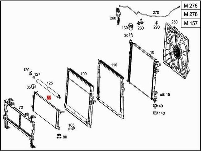 OEM Mercedes-Benz GLE W166 Intercooler Radiator A0995001403 Genuine for ...