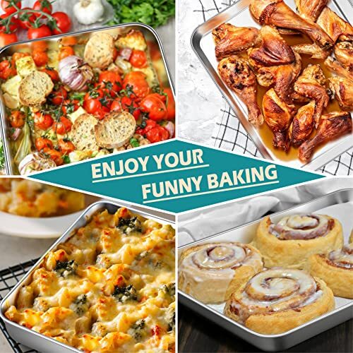 Mini Oven Tray Stainless Steel Small Baking Trays Sheets Pan Heavy Duty ...