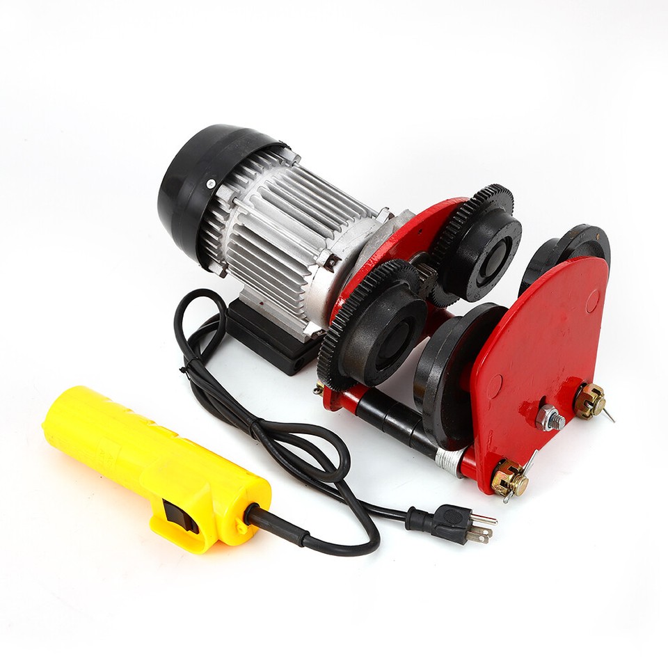 1 T Electric Industrial Hoist Trolley Wire Rope Hoist Winch Lifting ...