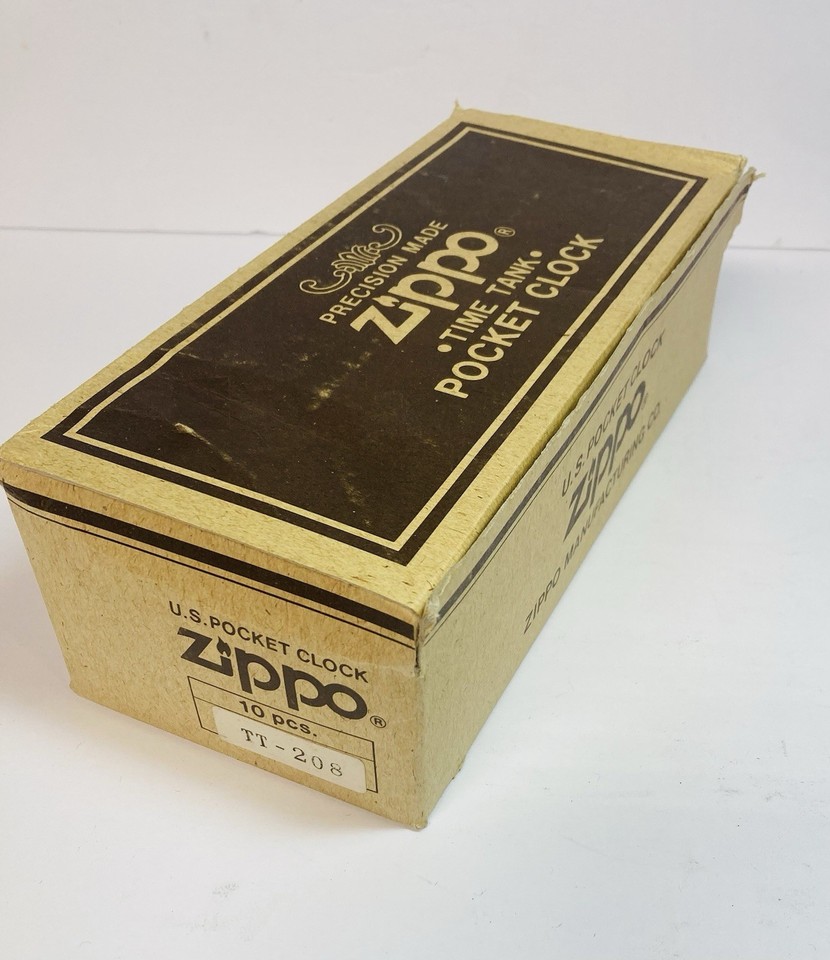 10 Empty Vintage ZIPPO Containers Lighters Pocket Clock cigarette ...