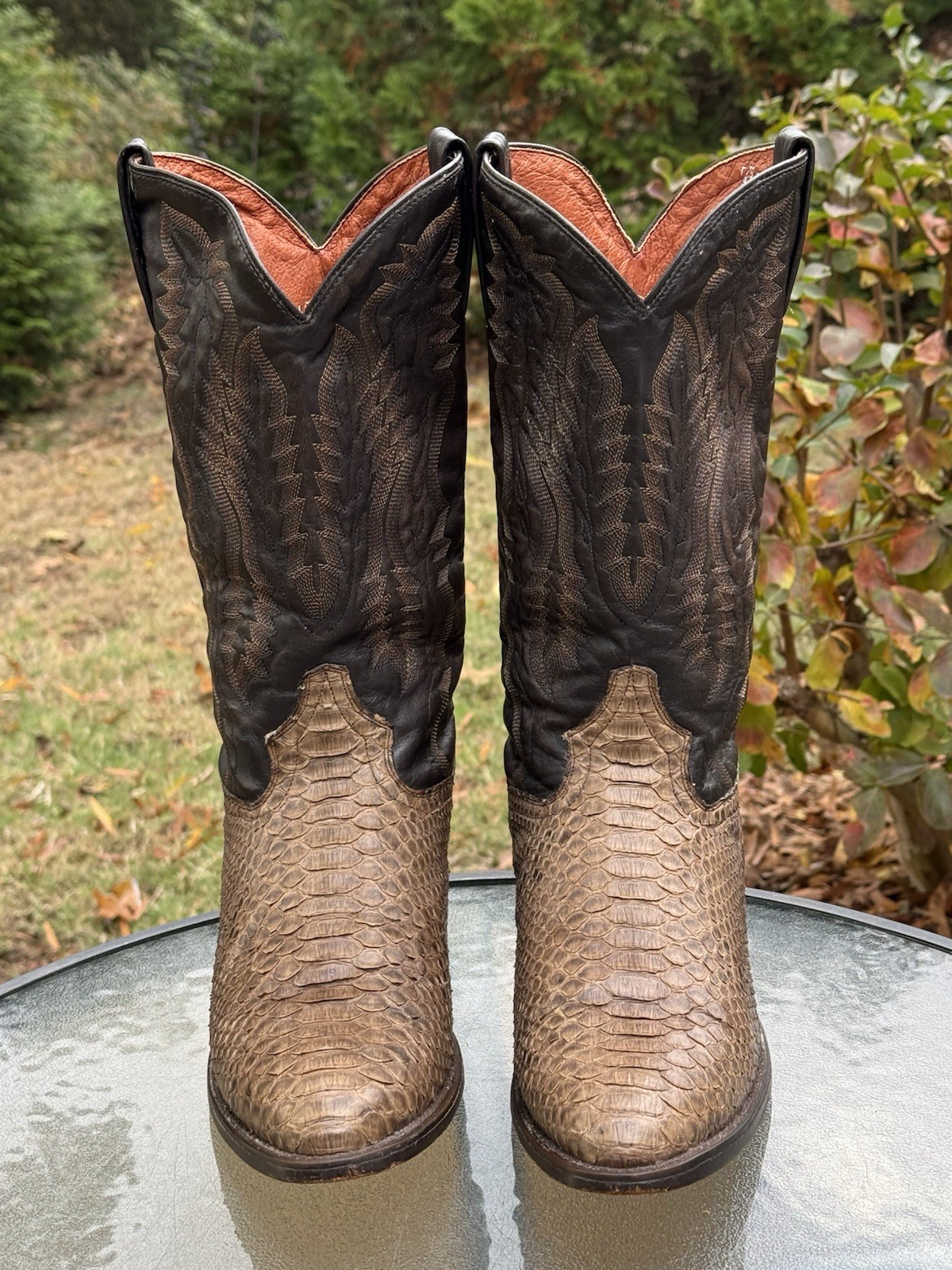 Dan Post 3027 Python Snakeskin Leather Western Cowboy… - Gem