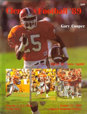 1989 CLEMSON vs NC STATE FOOTBALL PROGRAM (GARY COOPER CVR | eBay