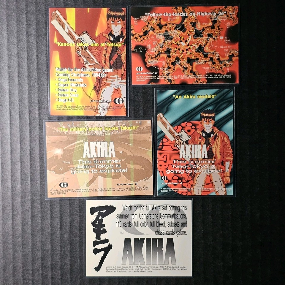 Akira Promo Cards, Lot of 10, 1994 Cornerstone Cards | eBay