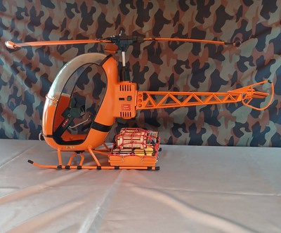 Vintage GI Joe Adventure Team Custom Cargo Copter with Brilliant Orange ...