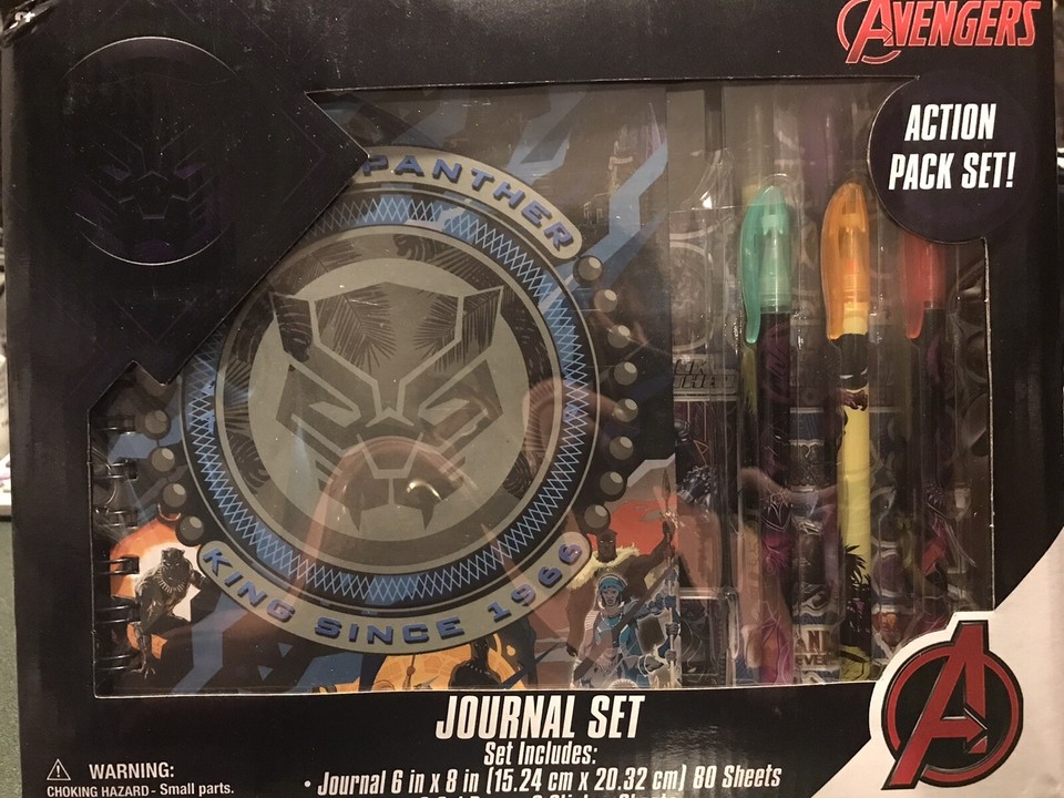 Marvel Avengers Journal Gift Set-6 Gel Pens 2 Sticker Sheets Journal 80 ...