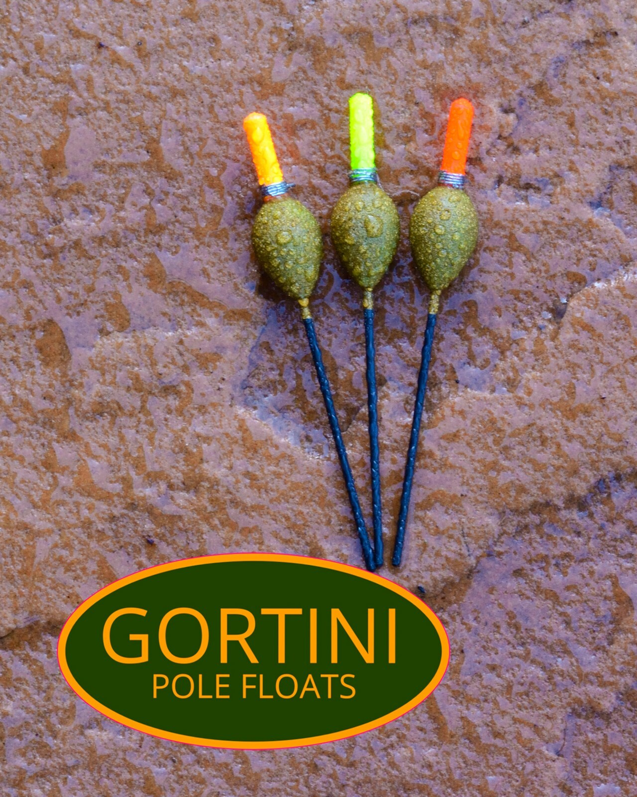 3 no. Handmade GORTINI 4x10 ' Dibber ' hand made fishing pole float set ...