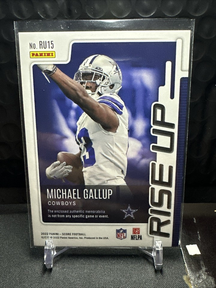 Michael Gallup 2022 Panini Score Football #RU15 Rise Up Relic | eBay