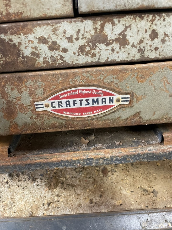 Vintage Craftsman 7 Drawer Tool Box Chest Steel Mechanic Shop Machinist ...