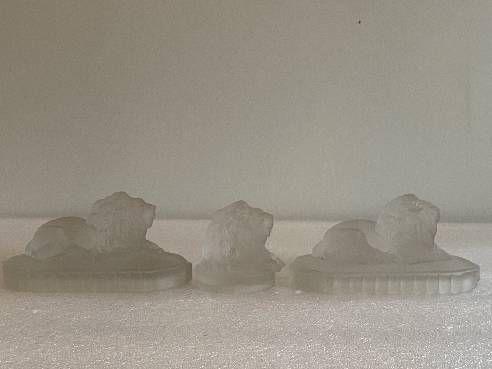 Lot of 3 James Gillinder & Sons 1876 CENTENNIAL EXHIBITION Glass Lion ...
