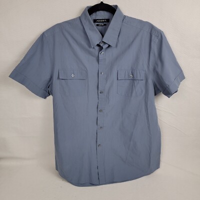 Axist Shirt Men’s Size XL Blue Short Sleeve Button Up Slim Fit | eBay