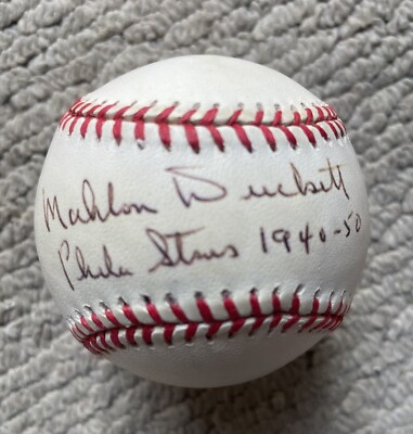 Mahlon Duckett Autographed STAT Baseball Of National League Negro ...